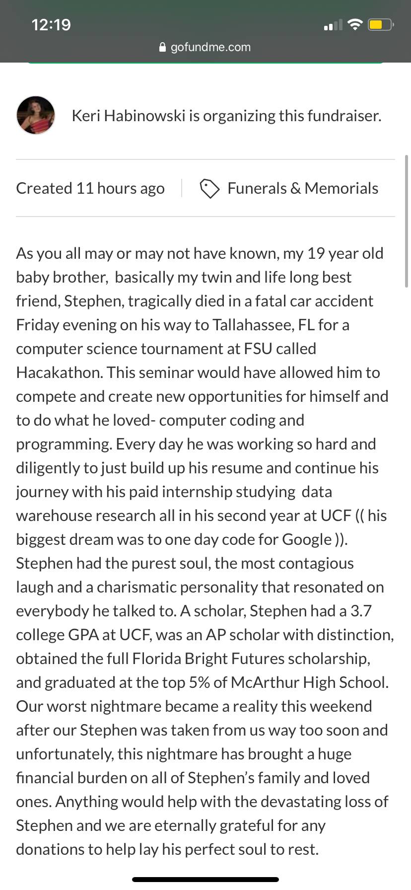 In memory of Stephen Habinowski.. | Scrolller