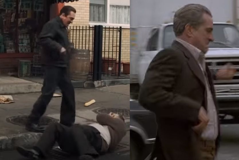 In The Irishman (2019) and Goodfellas (1990) we can see Robert De Niro throwing kicks while ...