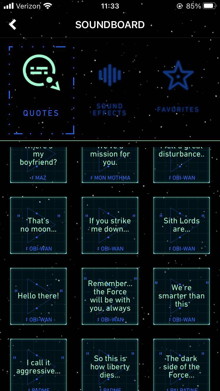In the Star Wars app you can listen to Hello there as many times as you want | Scrolller