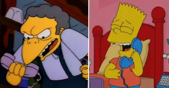 In the tv-show The Simpsons, Bart constantly pushes Moe Szyslak into near-violent rage. This is ...