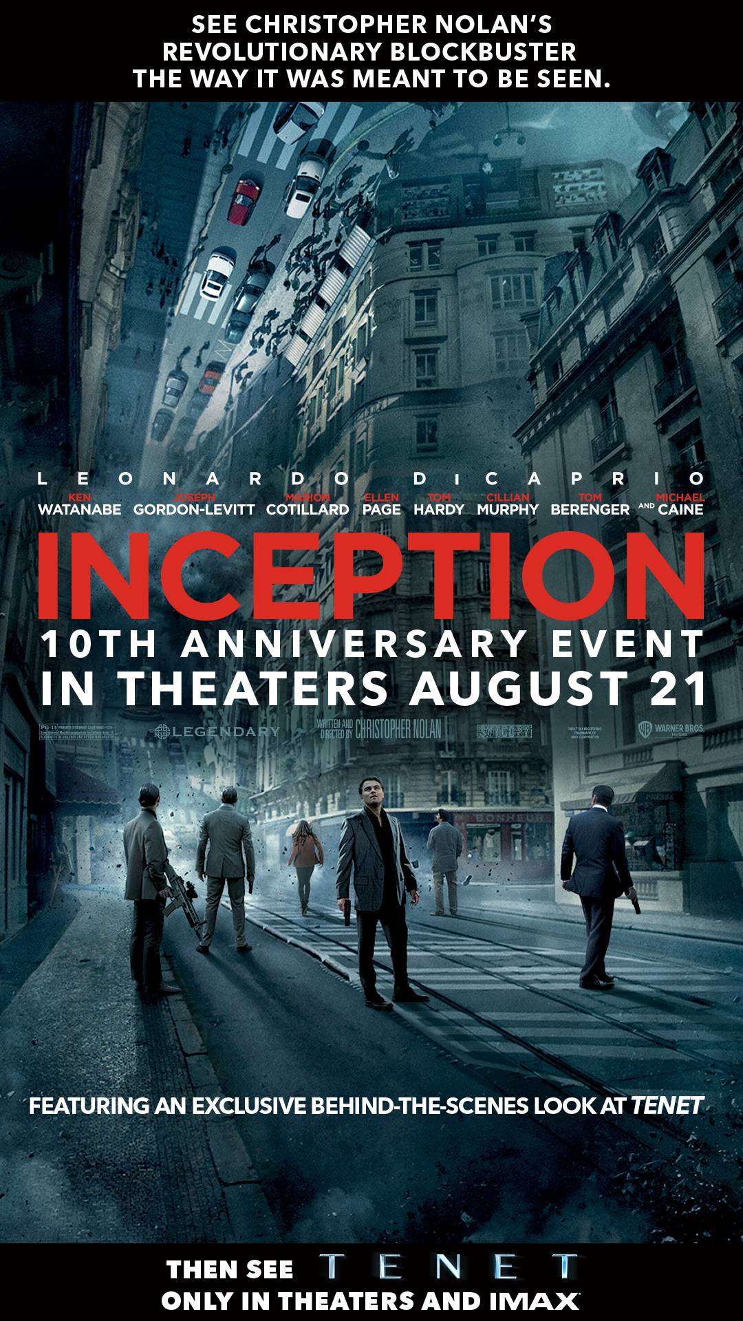 Inception 10th Anniversary US poster - Tenet BTS footage confirmed to screen | Scrolller