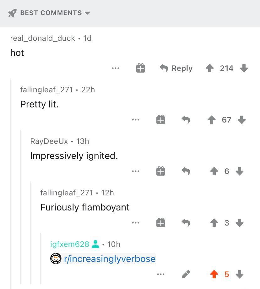 Increasingly verbose indeed | Scrolller