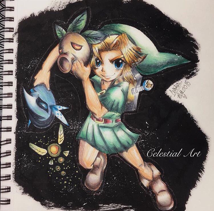 Incredibly Old Drawing I Did Years Ago Of Link From One Of My Favorite Titles Majoras Mask