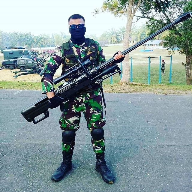 Indonesian Army sniper with Denel NTW-20 | Scrolller