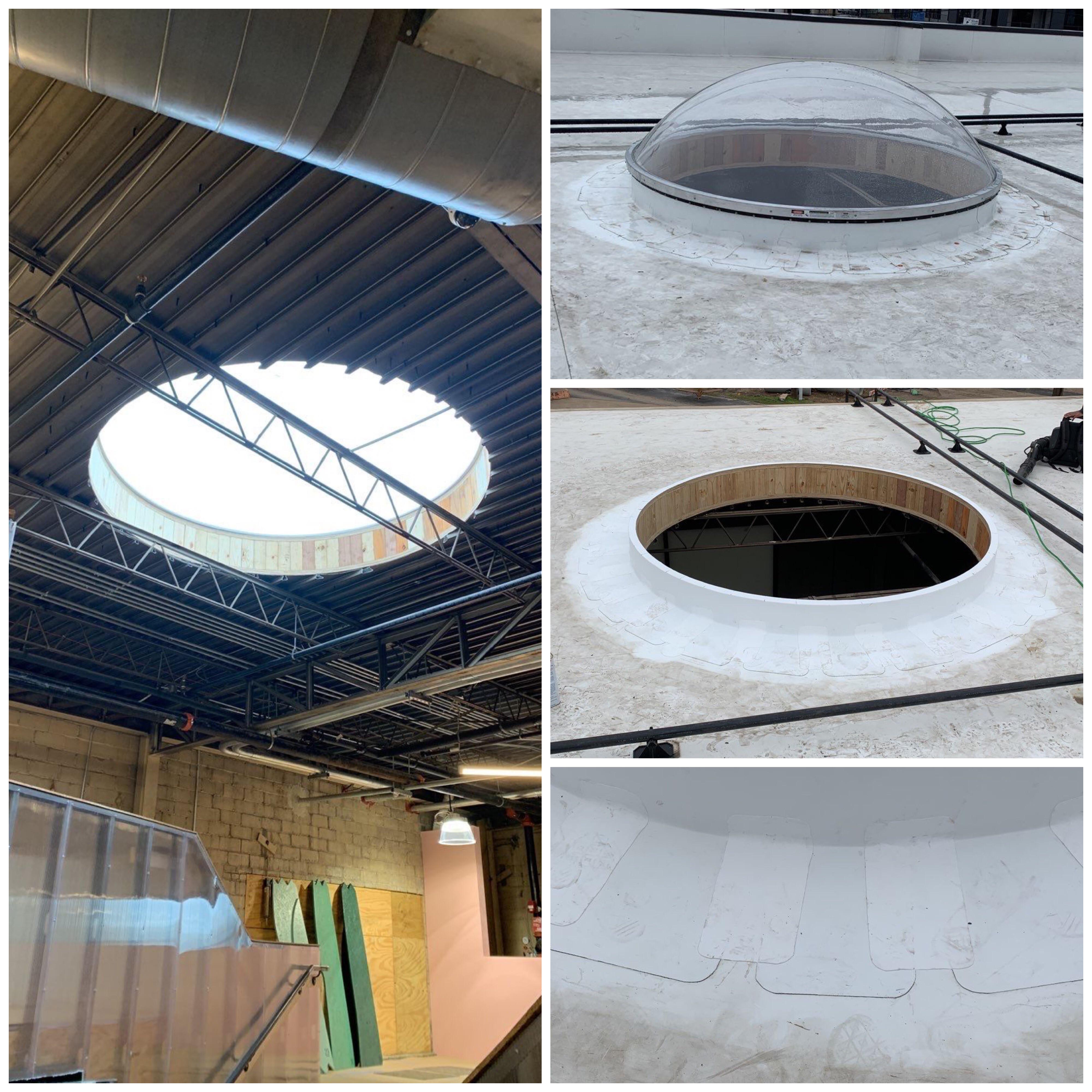 Installed an 8’ Diameter Skylight in Existing TPO Roof | Scrolller