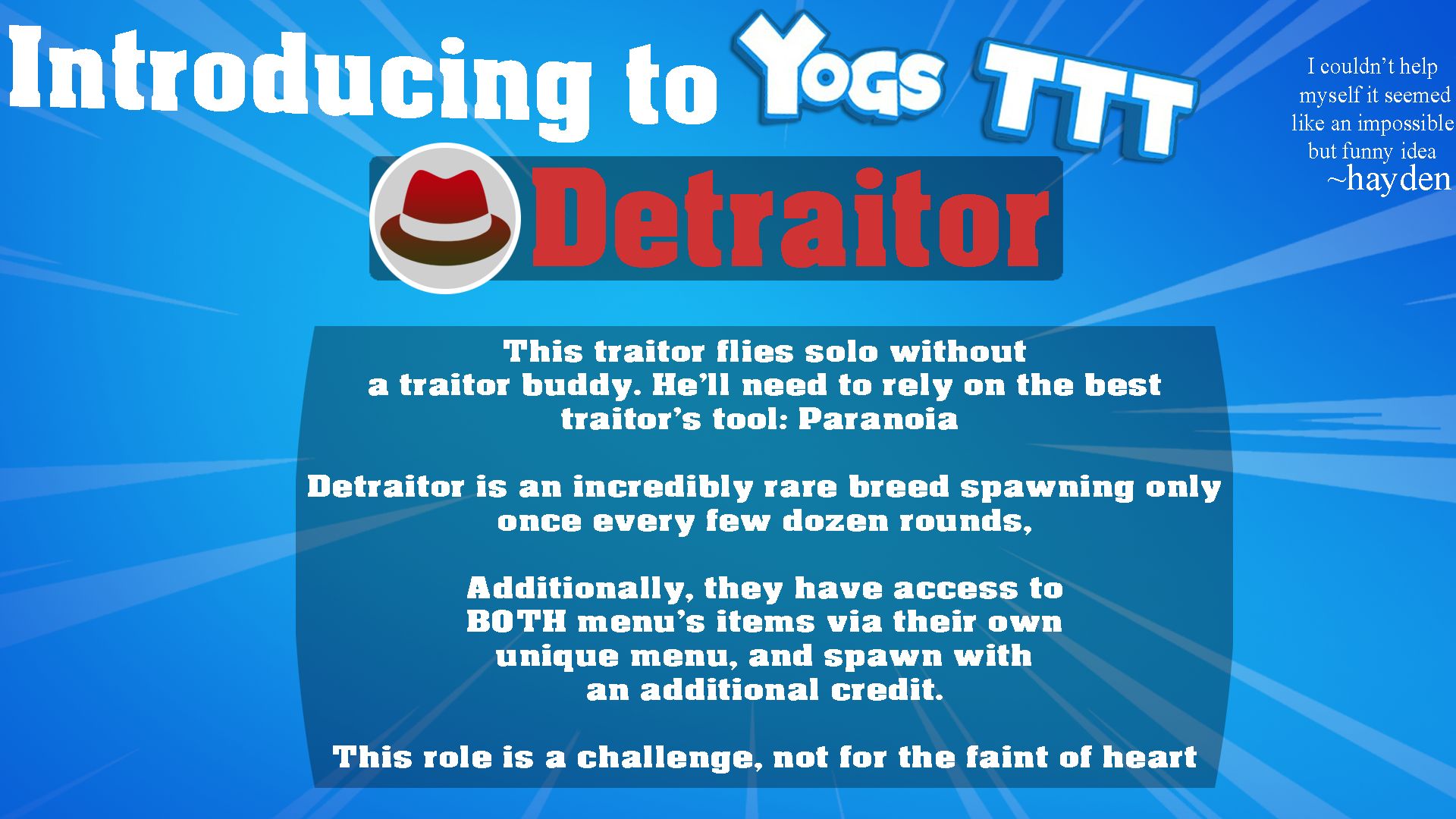 Introducing... De-Traitor | Scrolller