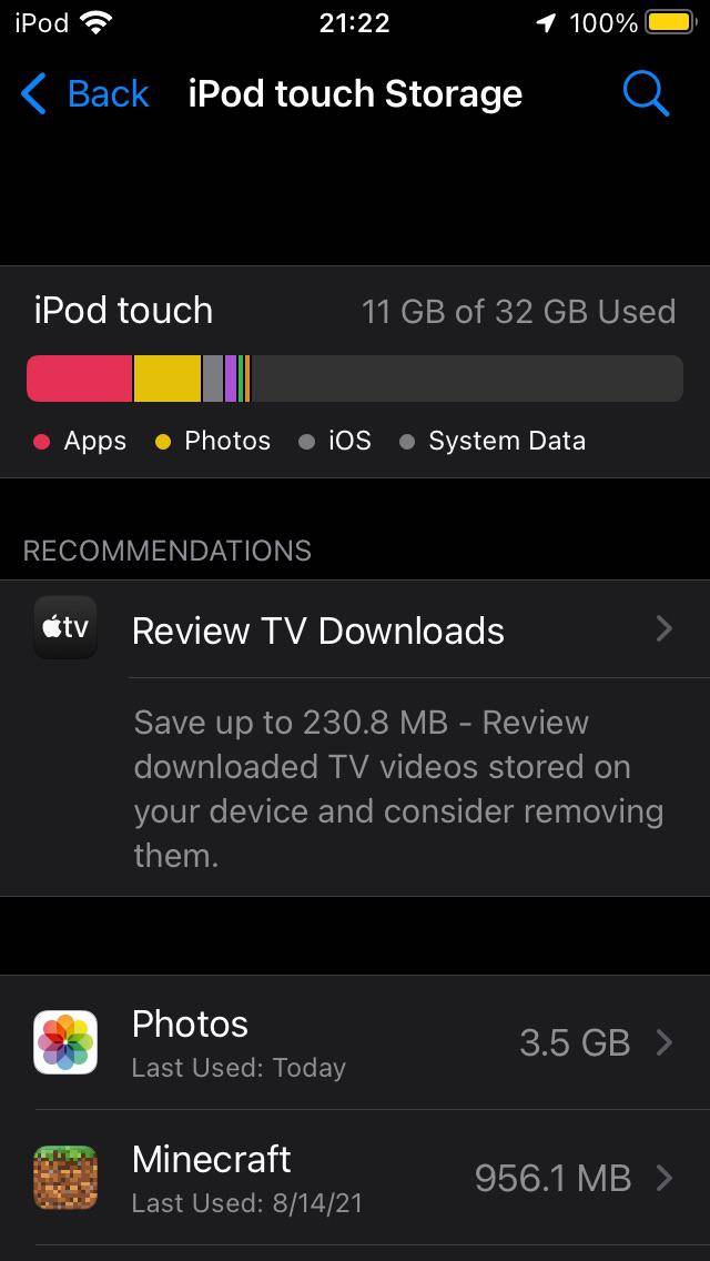[iOS 15 B7] Storage showing more than whats actually available fixed…? | Scrolller