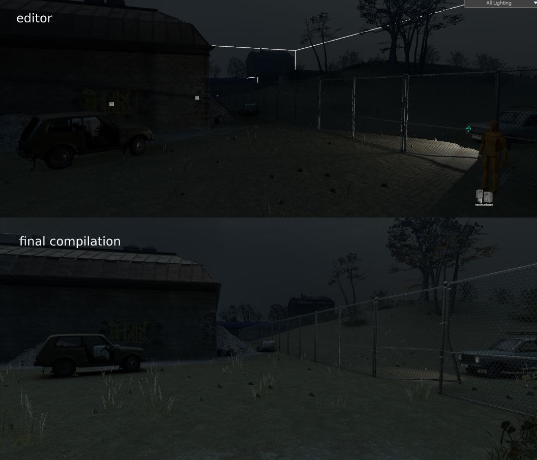 Is it normal that light and shadows look so different in the editor than after the final ...