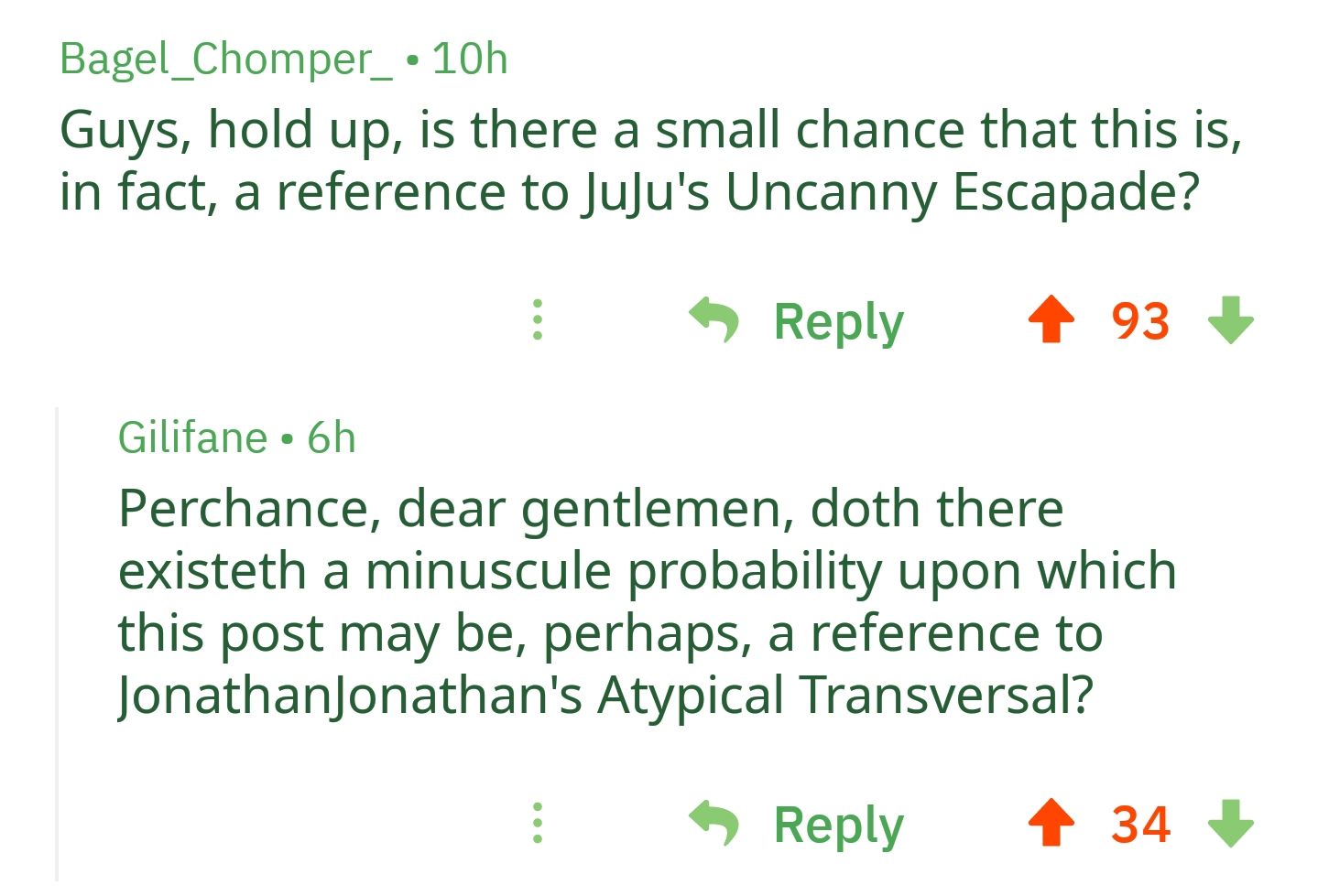 "is that a jojo reference?" | Scrolller