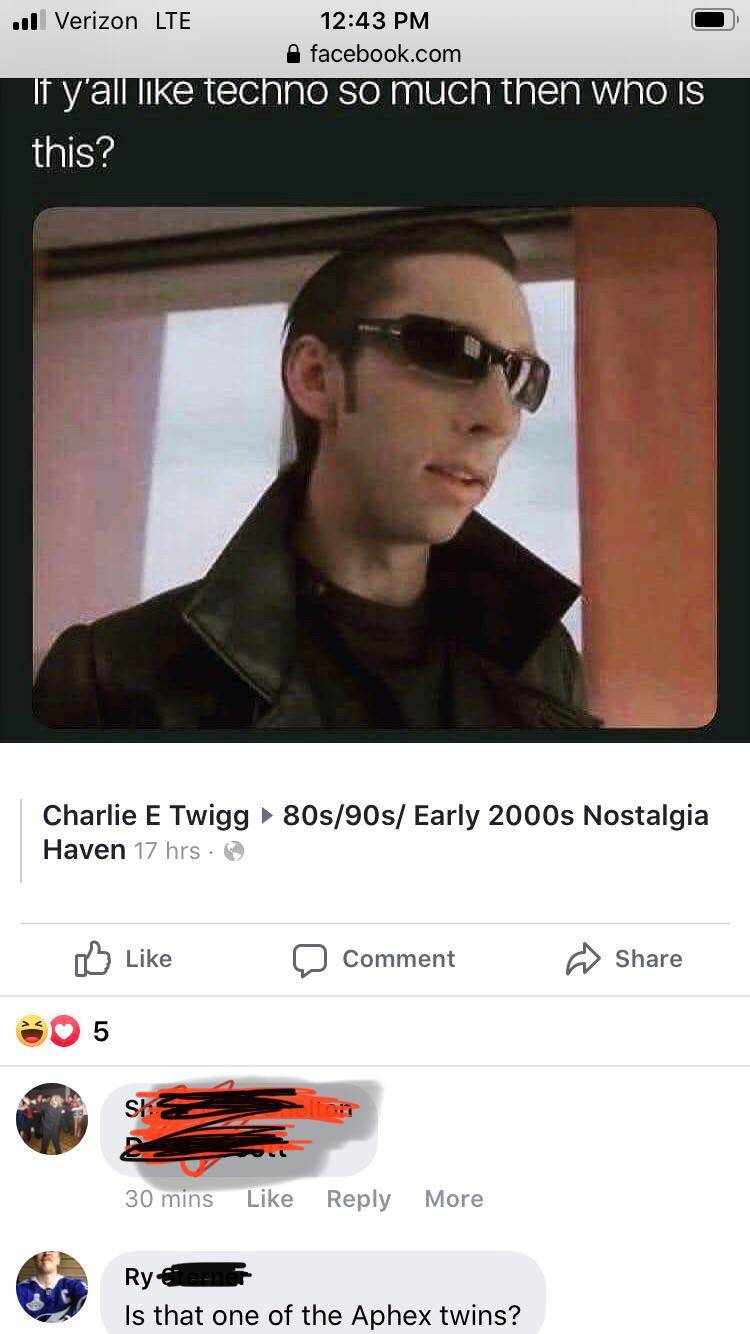 Is this one of them Aphex twins? | Scrolller