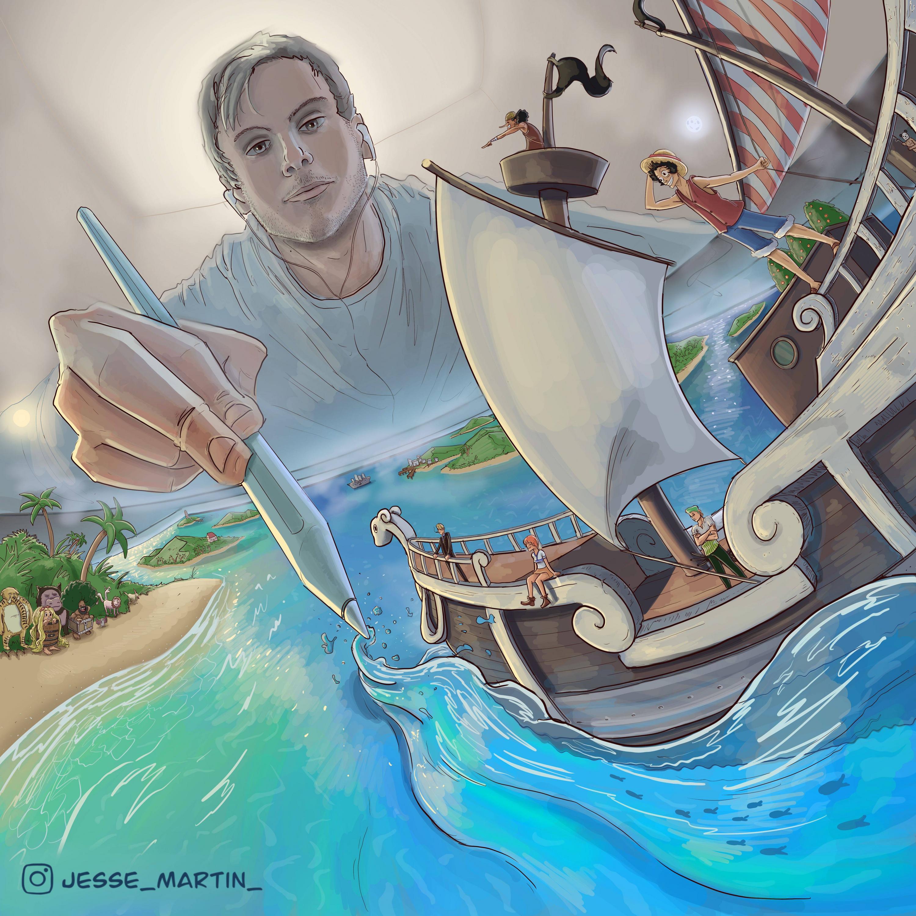 It’s my birthday. So I drew myself drawing the strawhats | Scrolller