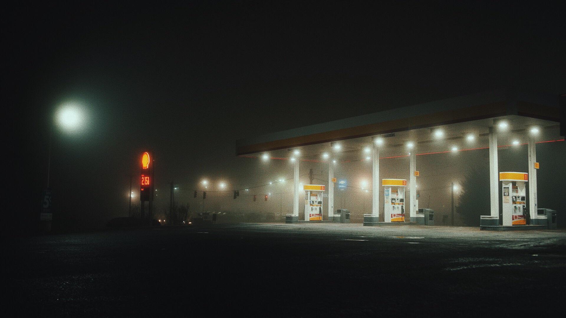 ITAP of a foggy gas station | Scrolller
