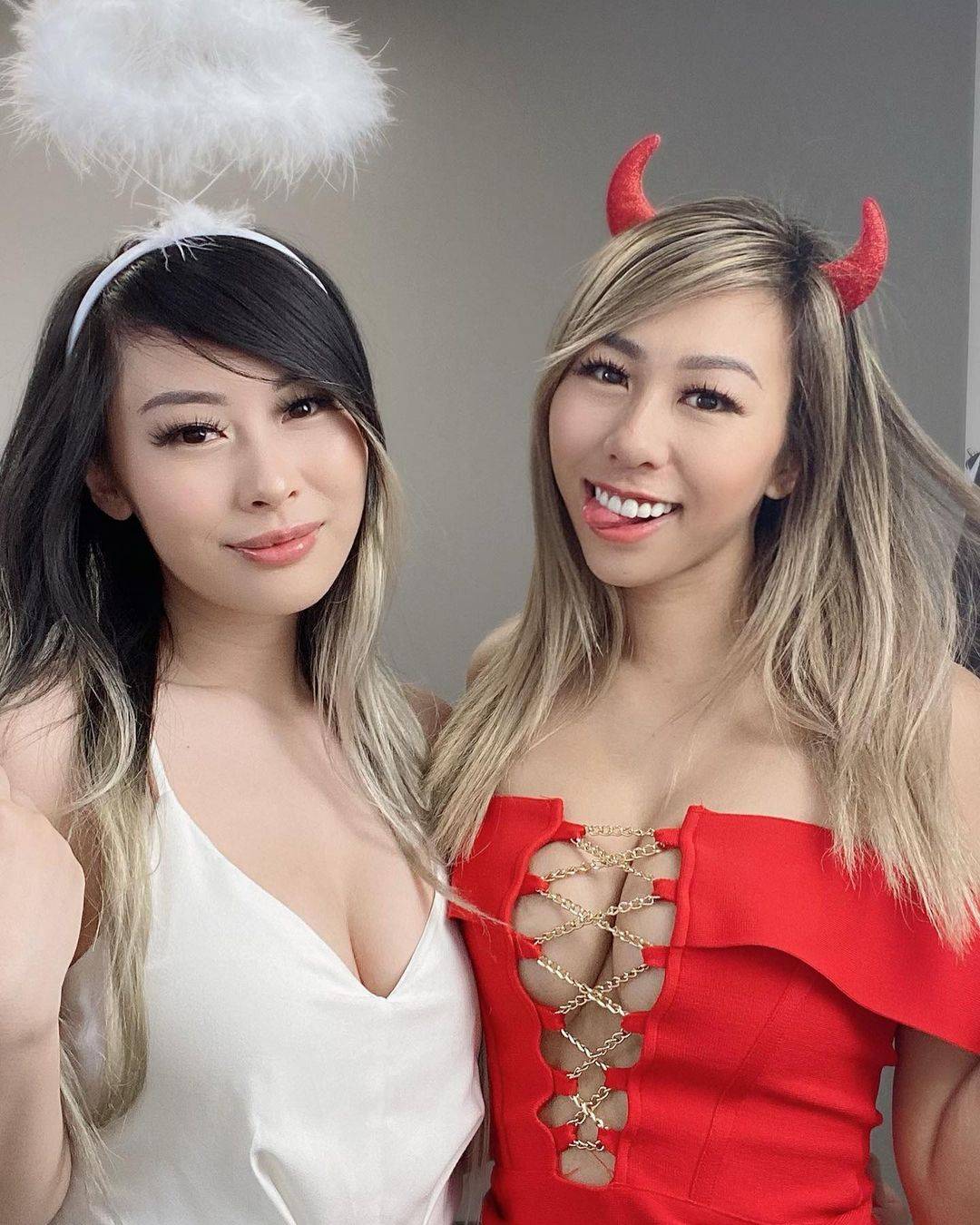 It's nearly Halloween so I've returned to my body and main vessel Jenni (right), her friend ...