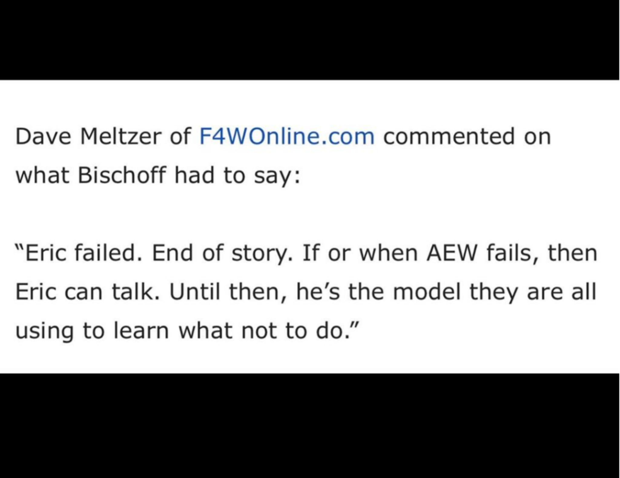 It's over, Eric failed. | Scrolller