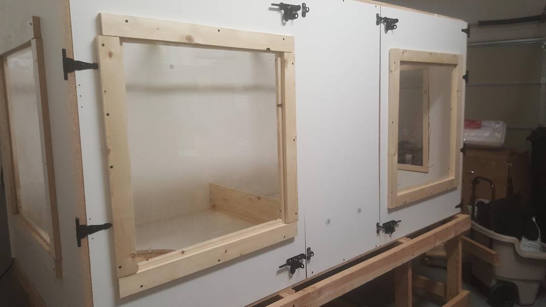 It's ugly, but finally finished Poppis enclosure. 8x4x4. More in comments. | Scrolller