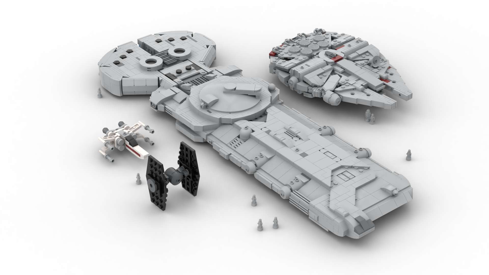 I've been designing ships in nanofigure scale. Here's my fleet! | Scrolller