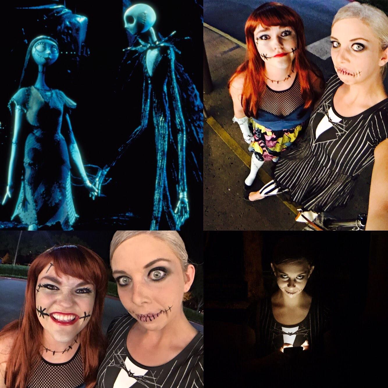 Jack and Sally during mickeys not so scary Halloween party | Scrolller