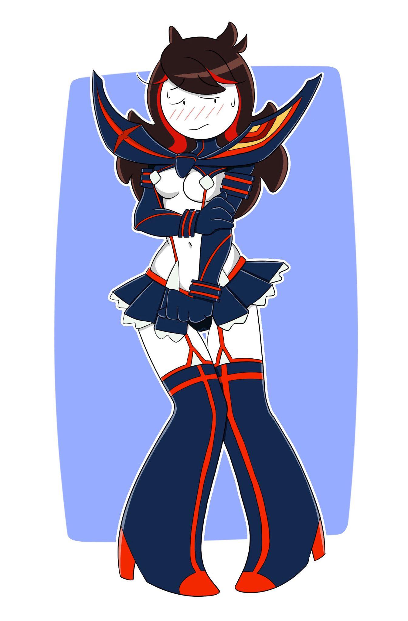 Jaiden wears ryoko’s clothes (art by thrumbo) | Scrolller