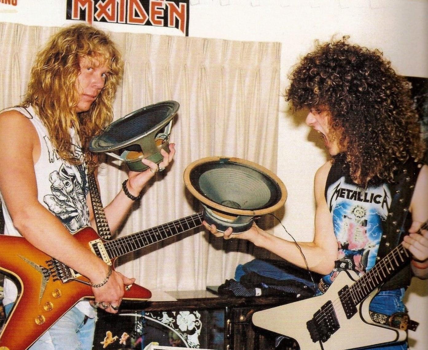 James hangin’ out with Dimebag Darrell, ~ 1985 | Scrolller