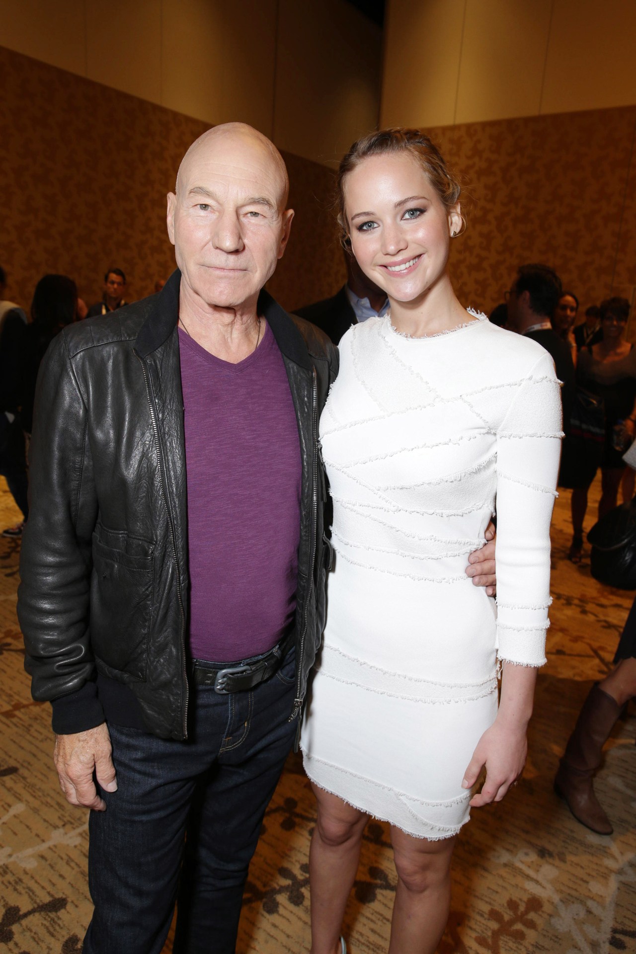 Jennifer with Patrick Stewart | Scrolller