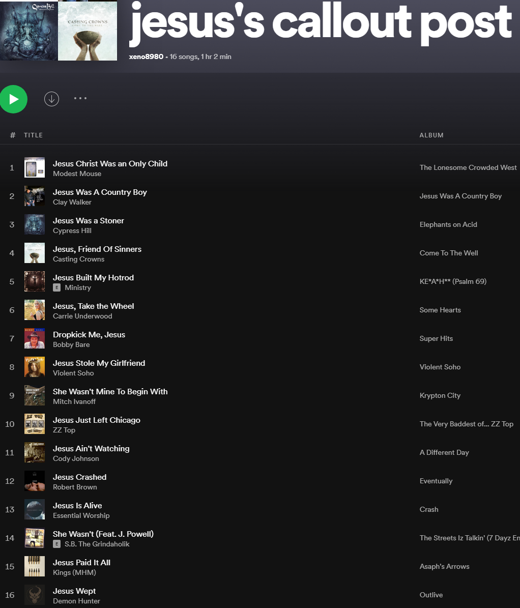 jesus's callout post | Scrolller