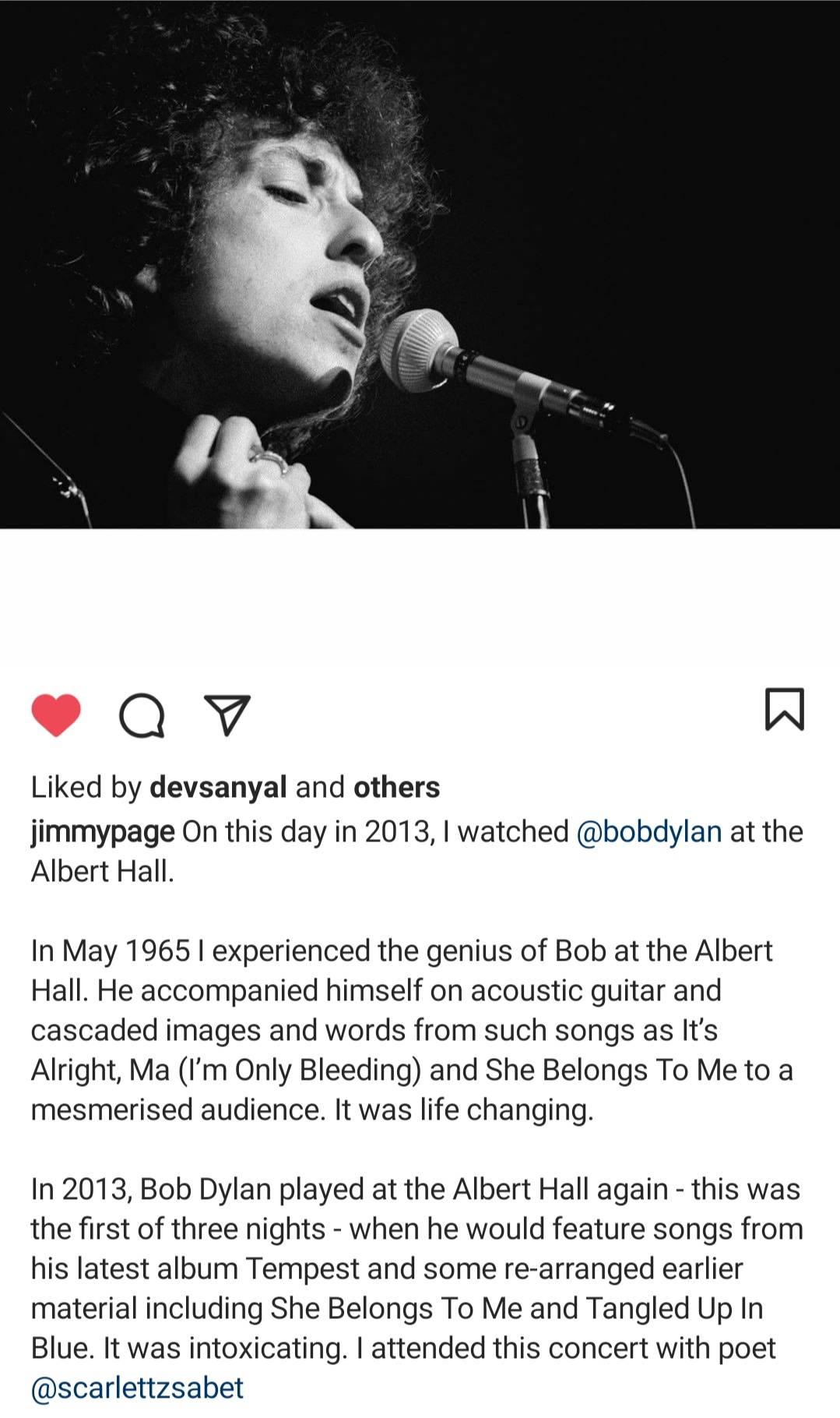Jimmy Page on Bob in Instagram | Scrolller