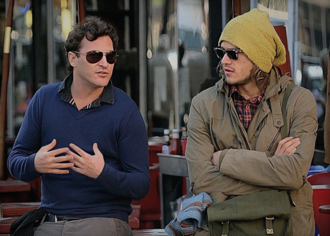 Joaquin Phoenix and Heath Ledger chatting together in 2007. | Scrolller