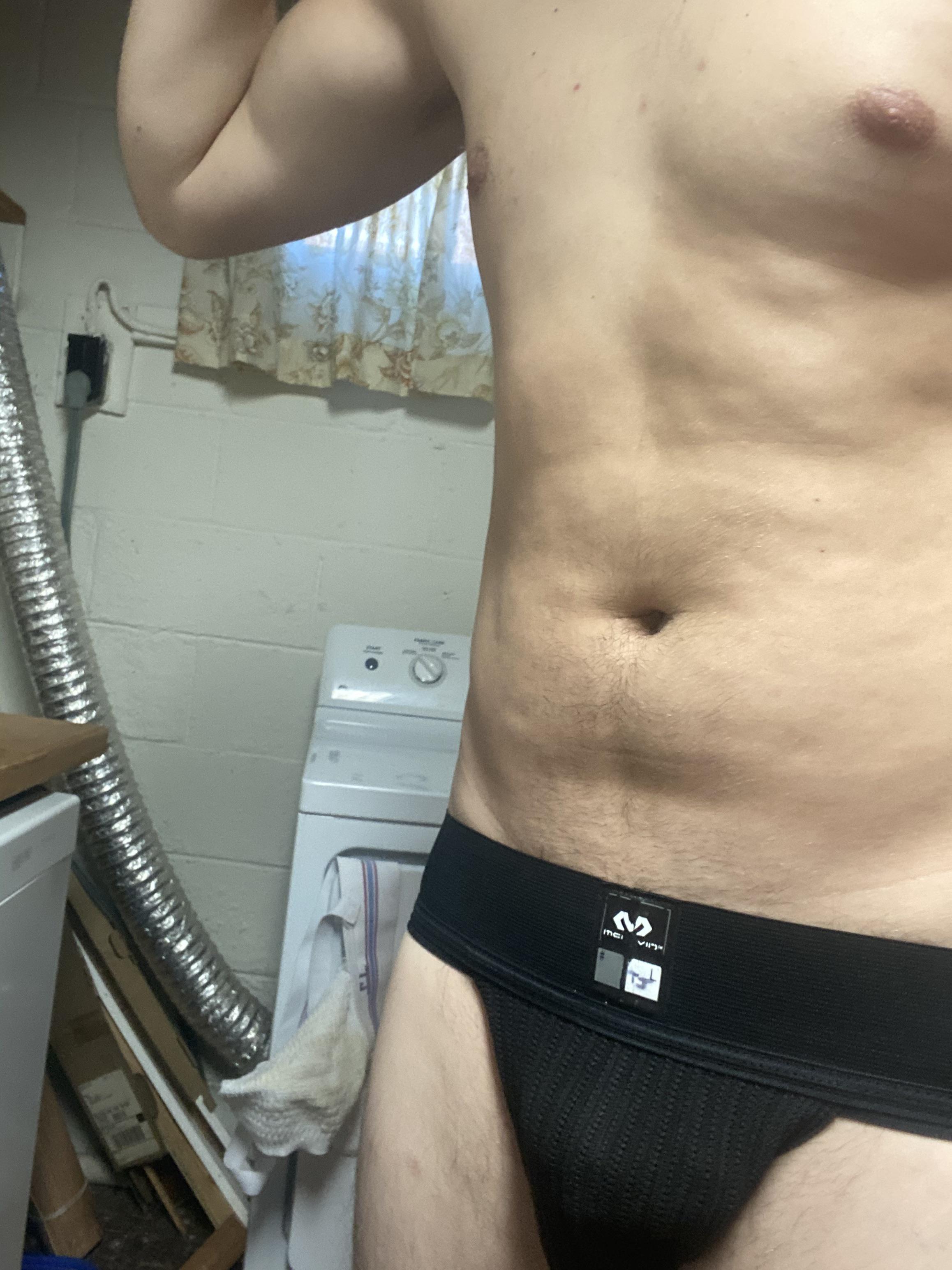 Discover more like Jockstraps: Jock check with my dads old jockstrap. Whose gonna put it in the ...