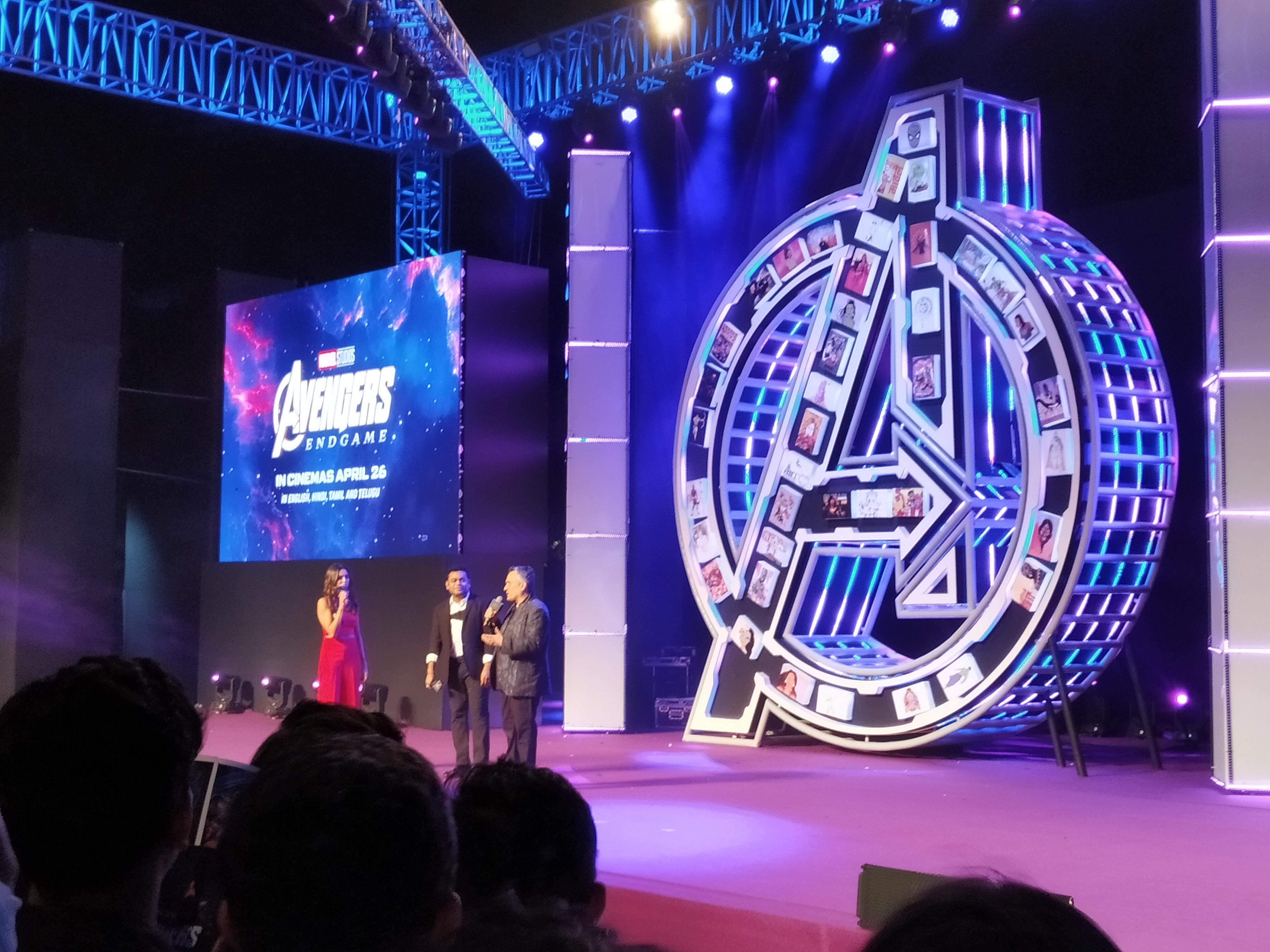 Joe Russo (Director of Avengers) and AR Rahman yesterday at Taj Lands End for the launch of ...