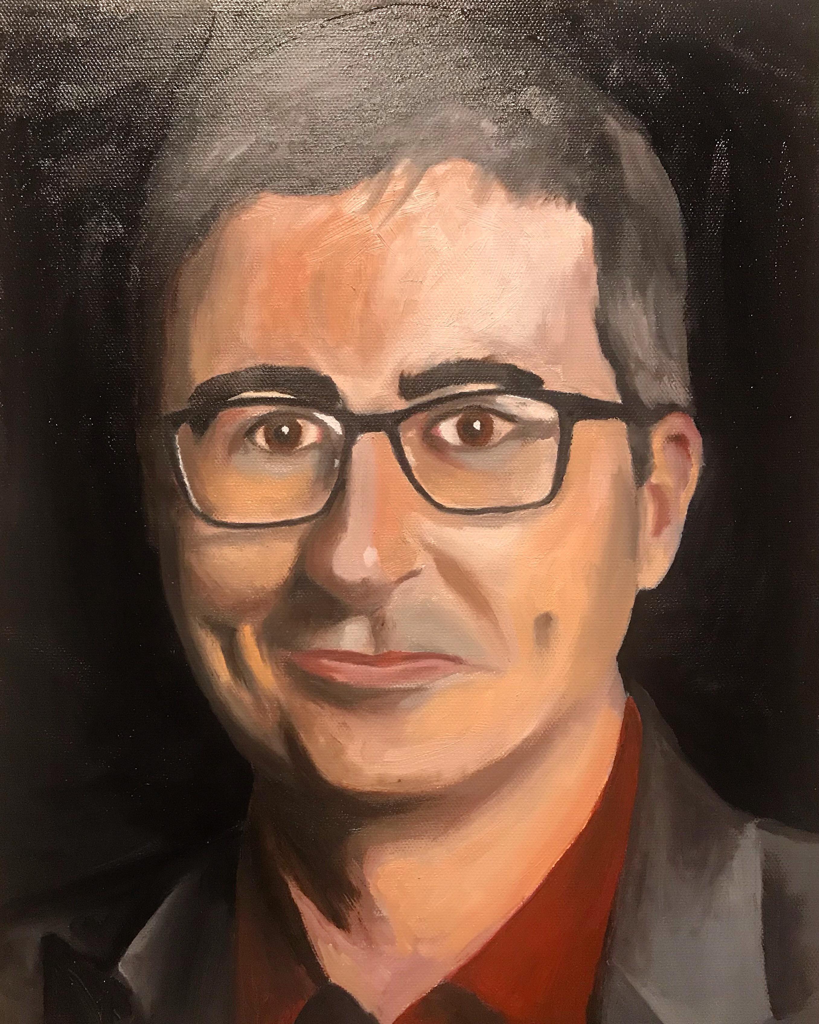 John Oliver Portrait, Me, Oil, 2020 | Scrolller