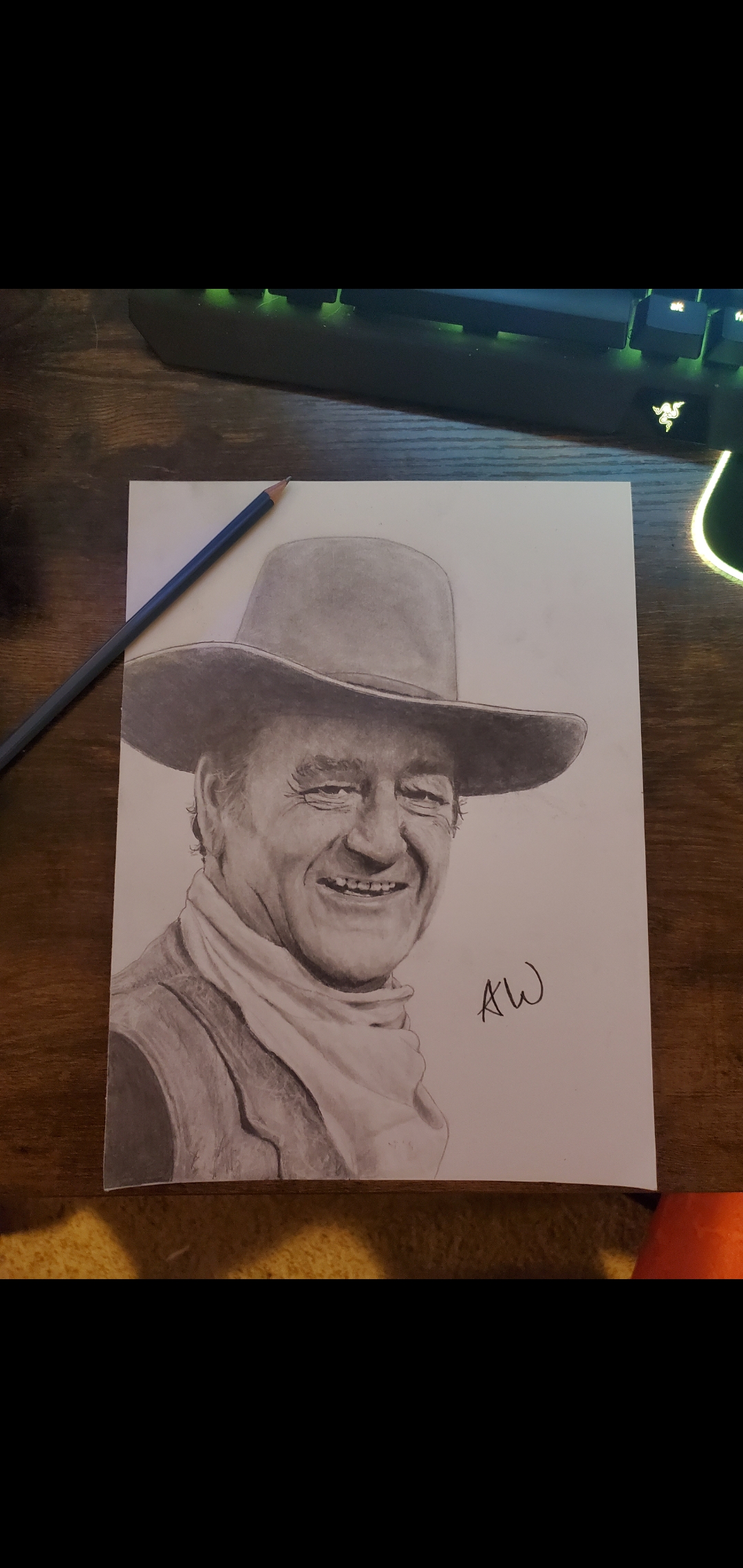 John Wayne drawing by myself, hope yall like it! | Scrolller