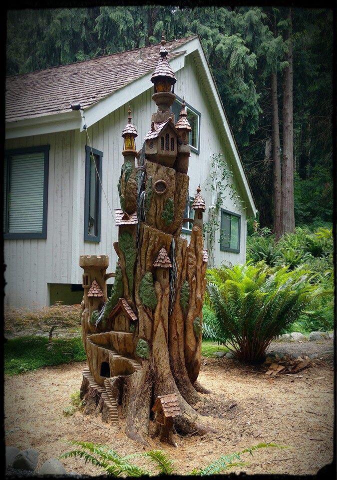 Just a neighborhood tree stump, turned into fabulousness!! ~Artist: Stanley Rill | Scrolller
