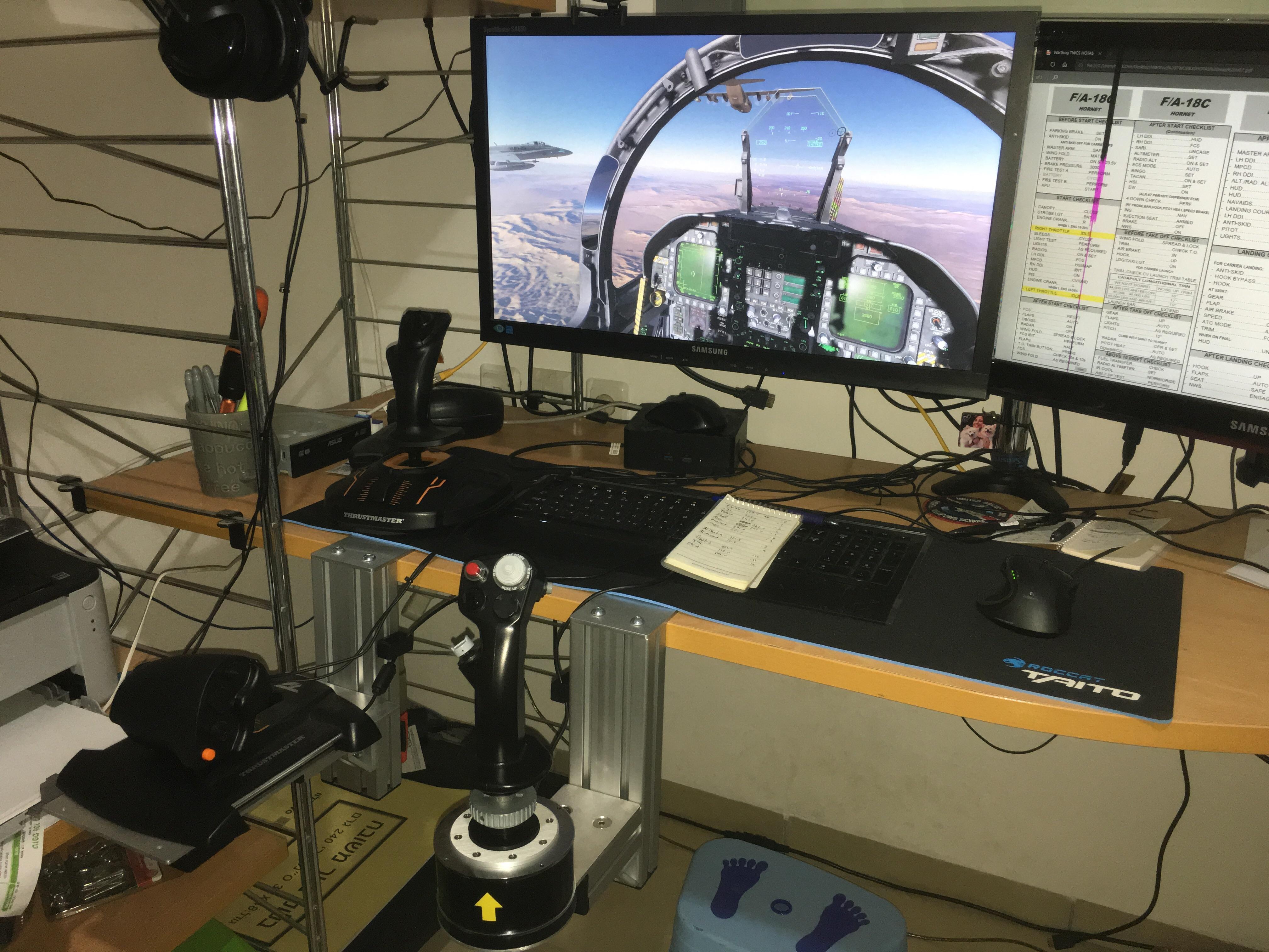 Just finished building my Aluminum HOTAS desk mounts | Scrolller