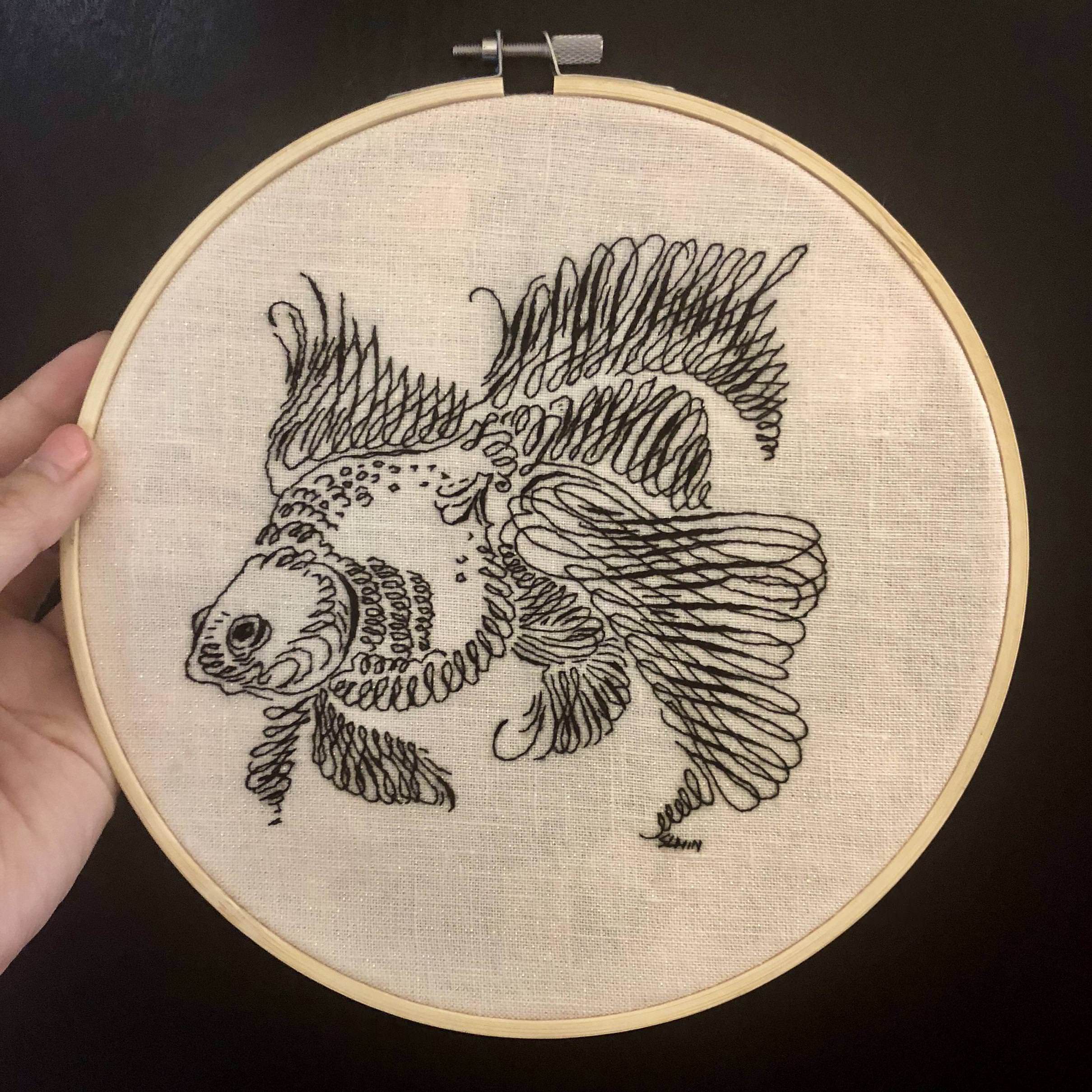 Just got into embroidery.. I’m o-fish-ally hooked! | Scrolller