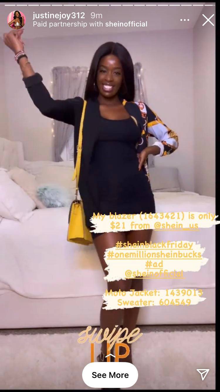 Justine got that Shein partnership!!😍 | Scrolller