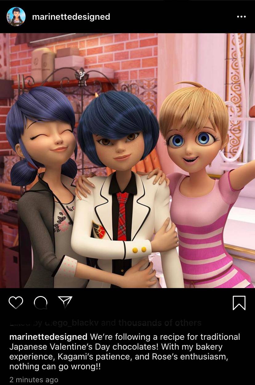 Kagami and Rose on Marinette’s post | Scrolller