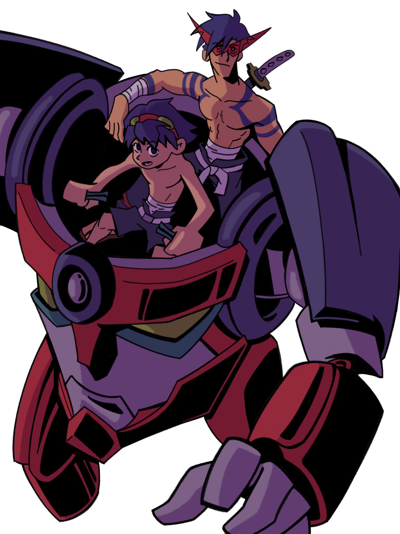 Kamina and Simon (Fanart by me, @notoriousrdd on TikTok) | Scrolller