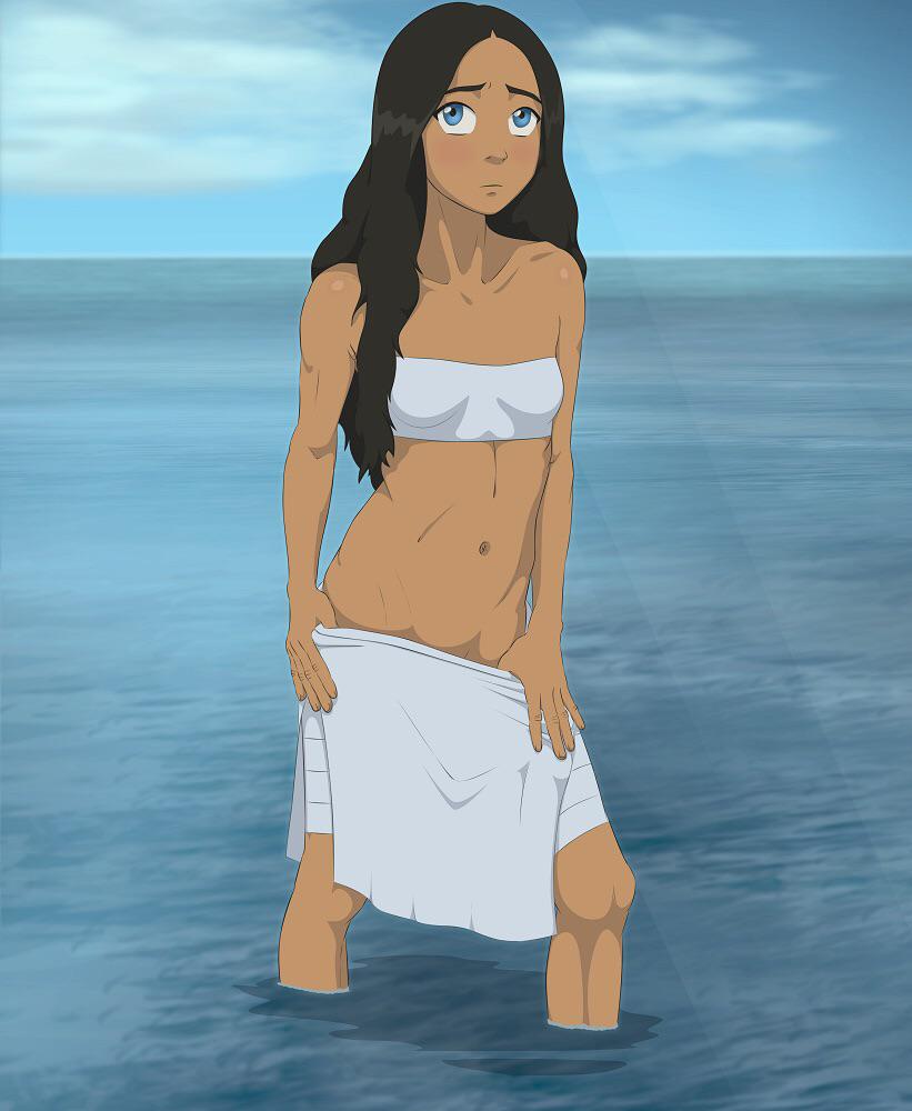 Katara’s bottom piece falling off (18+) | Scrolller