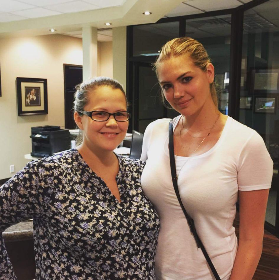 Kate Upton randomly showed up at my wife's dental office for some work ...