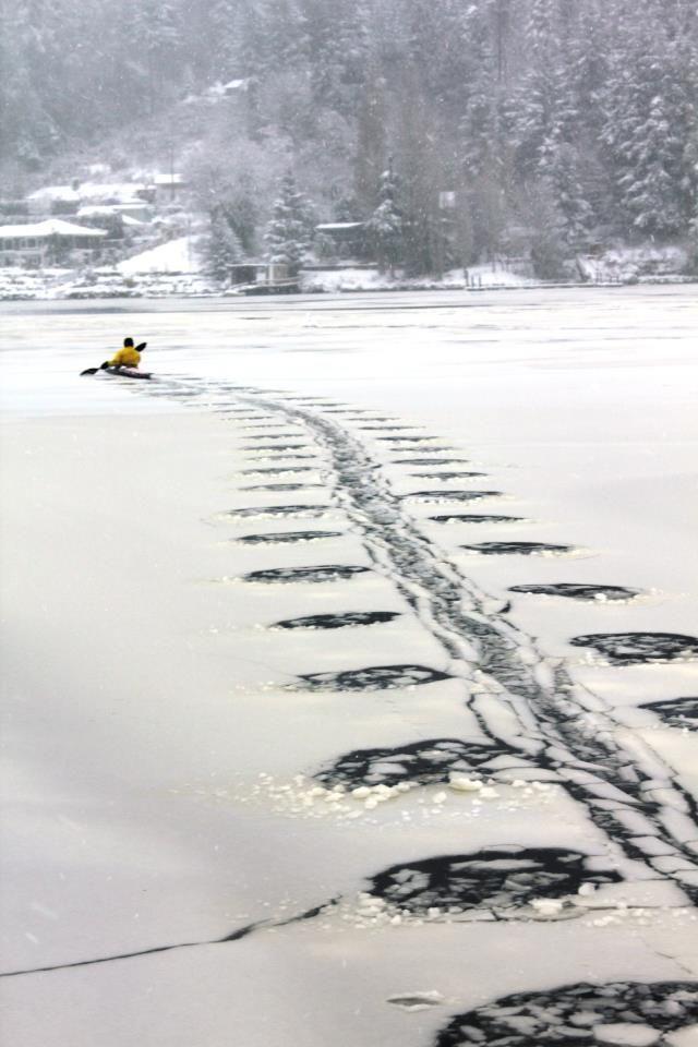 Kayaking through the ice | Scrolller