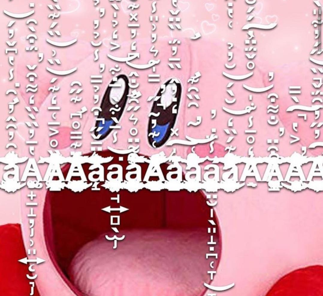 Kirby screaming into the abyss | Scrolller