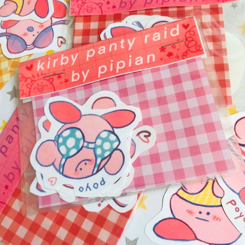 kirby's panty raid sticker packs that i've made!! :D | Scrolller