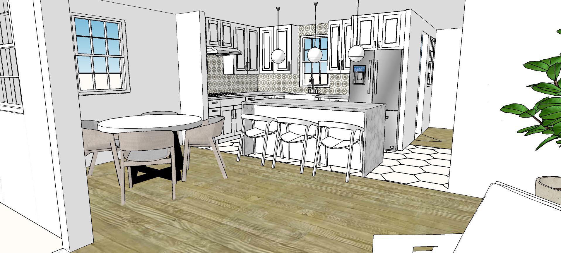 Kitchen remodel visualization. | Scrolller