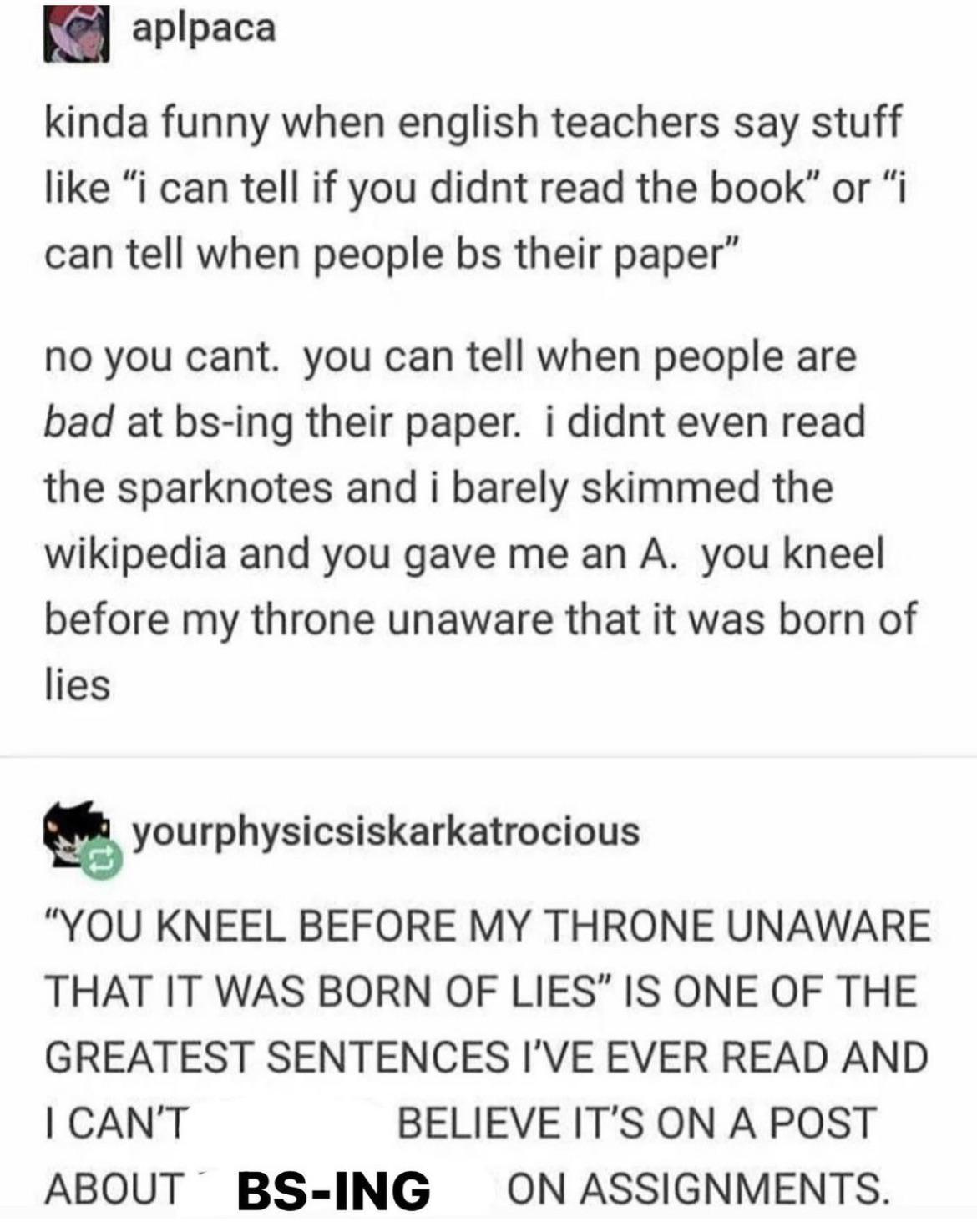 Kneel Before My Throne | Scrolller