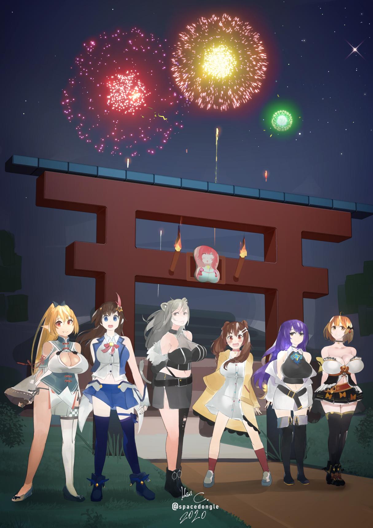 Korone minecraft fireworks show for Miko! | Scrolller