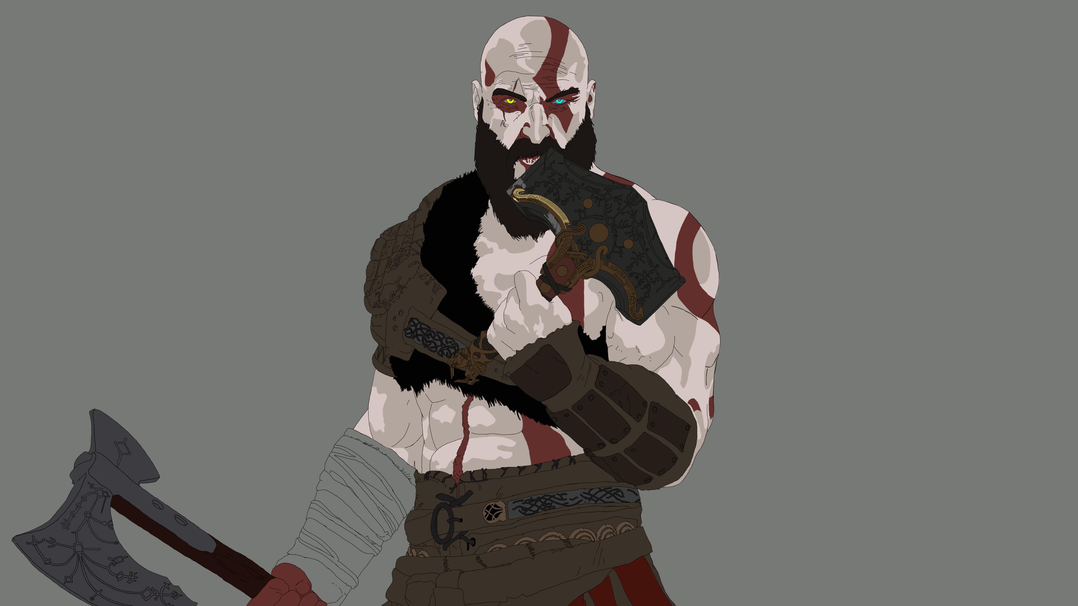 Kratos WIP with Leviathan and Mjolnir | Scrolller