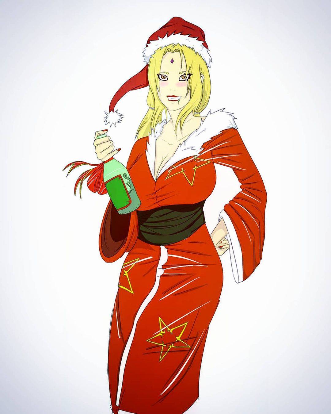Lady Tsunade having fun 🍶 during Christmas | Scrolller