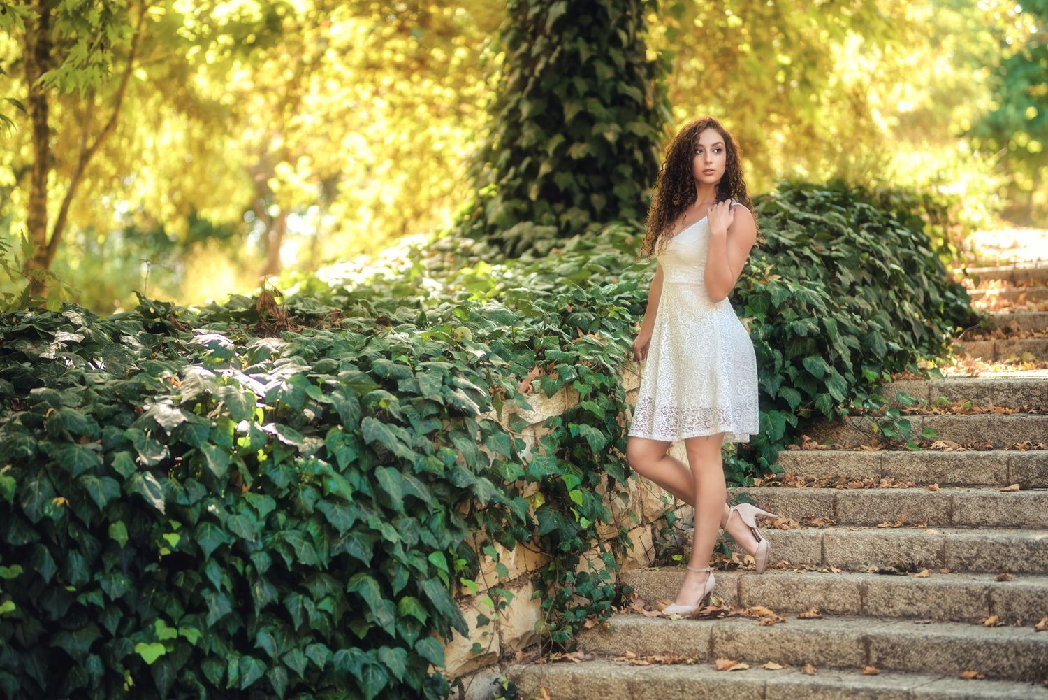 Lady walking on stairs | Scrolller