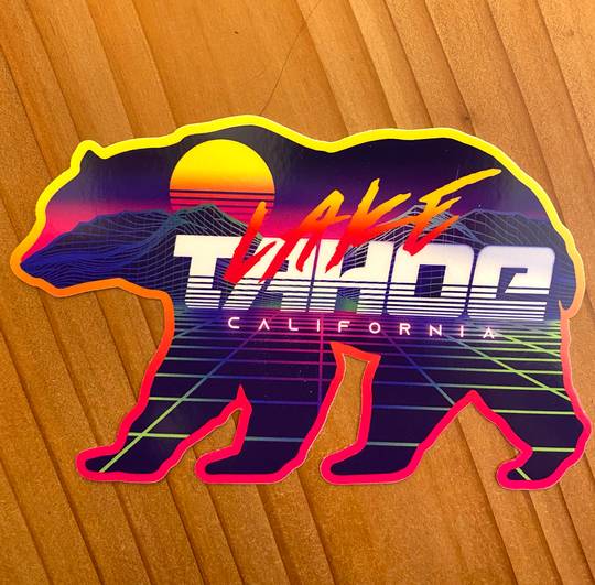 Lake (Synthwave) Tahoe sticker | Scrolller