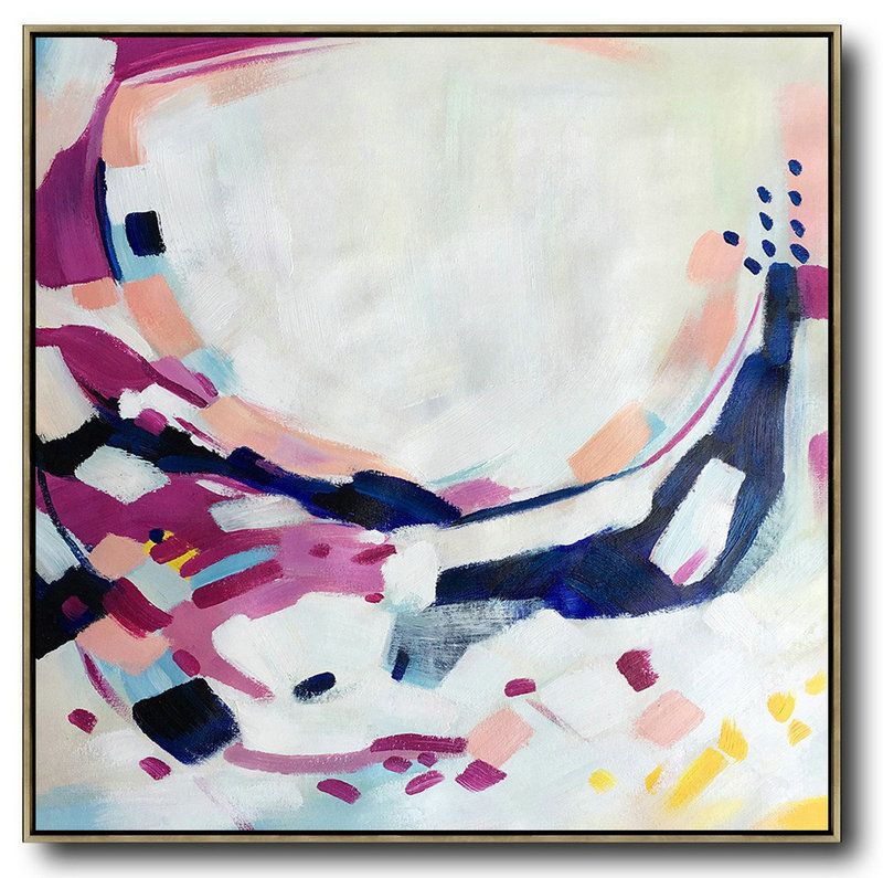 Lancy oil painting abstract colored waves | Scrolller